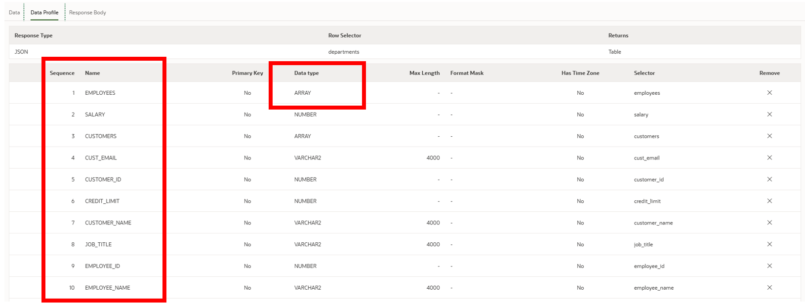 Oracle Apex Support For Hierarchical Rest Source Data Profiles